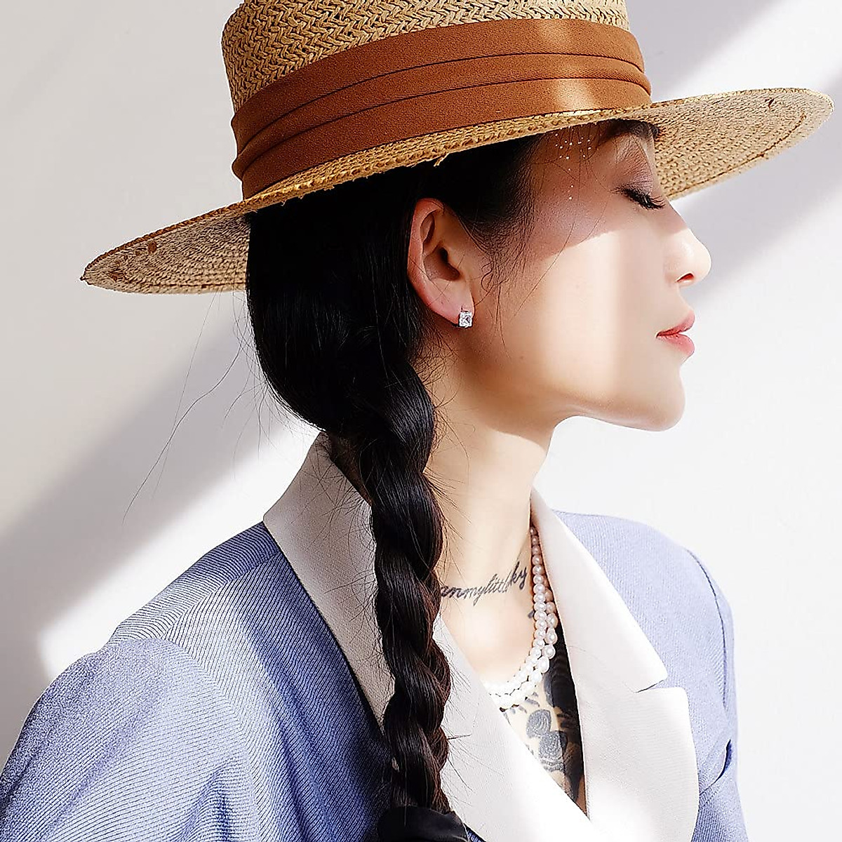 Princess Cut CZ Tiny Small Hoop Cartilage Earrings for Women 925 Sterling Silver Square Solitaire Crystal Diamond Hypoallergenic Dainty Sleeper Hoops Jewelry Gifts 6mm Inner