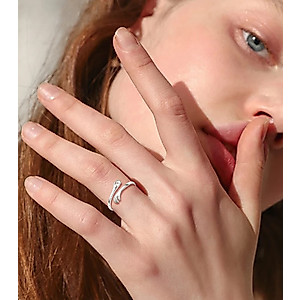 KOHOTA 12PCS Adjustable Knuckle Rings for Women 14K Gold Plated Silver Simple Stacking Rings Pack Open Knot Star Moon Butterfly Dainty Thumb Ring Set for Women