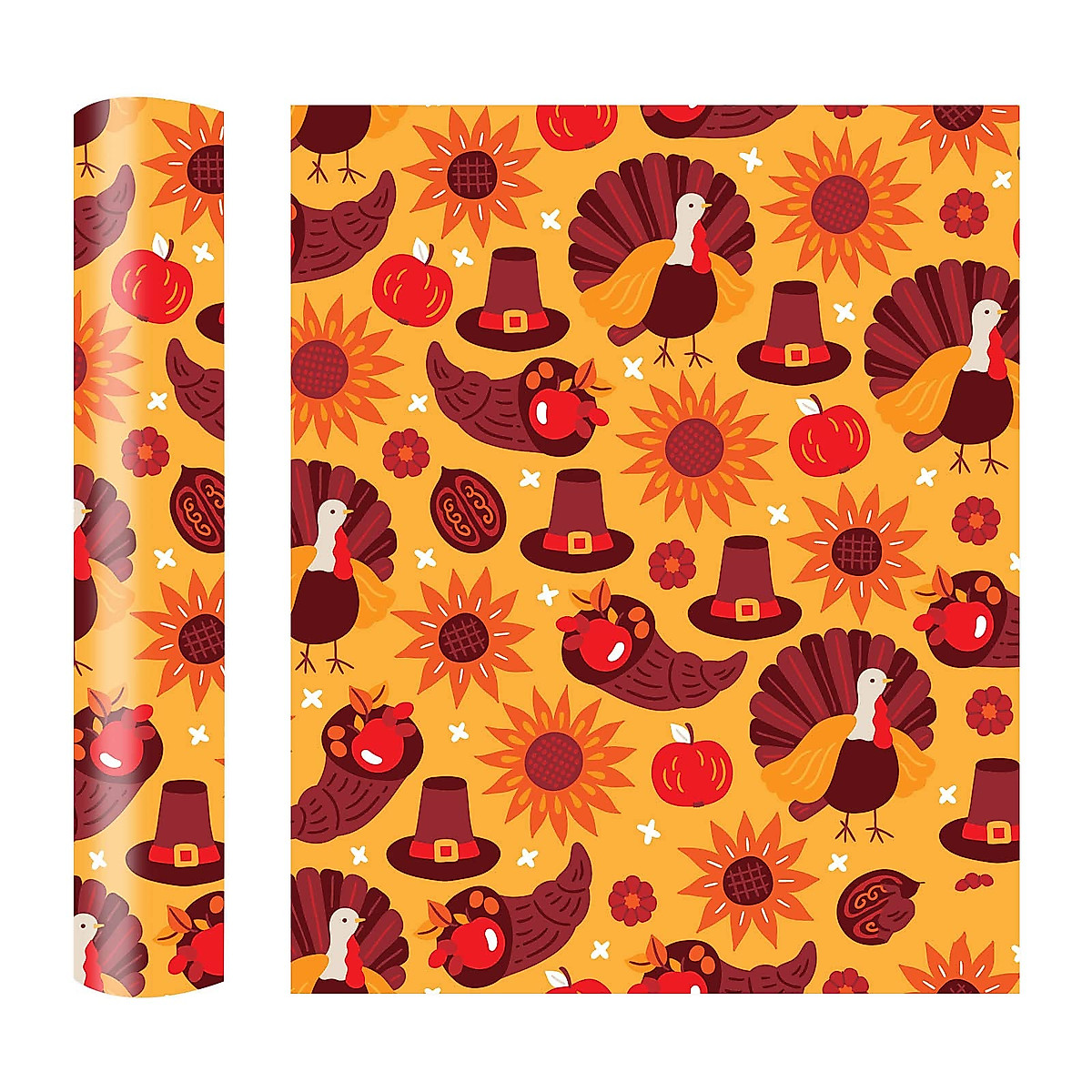 Fall Thanksgiving Halloween Christmas Heat Transfer Vinyl Rainbow Stripe Pattern Vinyl Vinyl Bundling Roll Soft Metal HTV Vinyl for Ironing Clothes and Other Fabrics Rainbow Vinyl (A1-C, One Size)