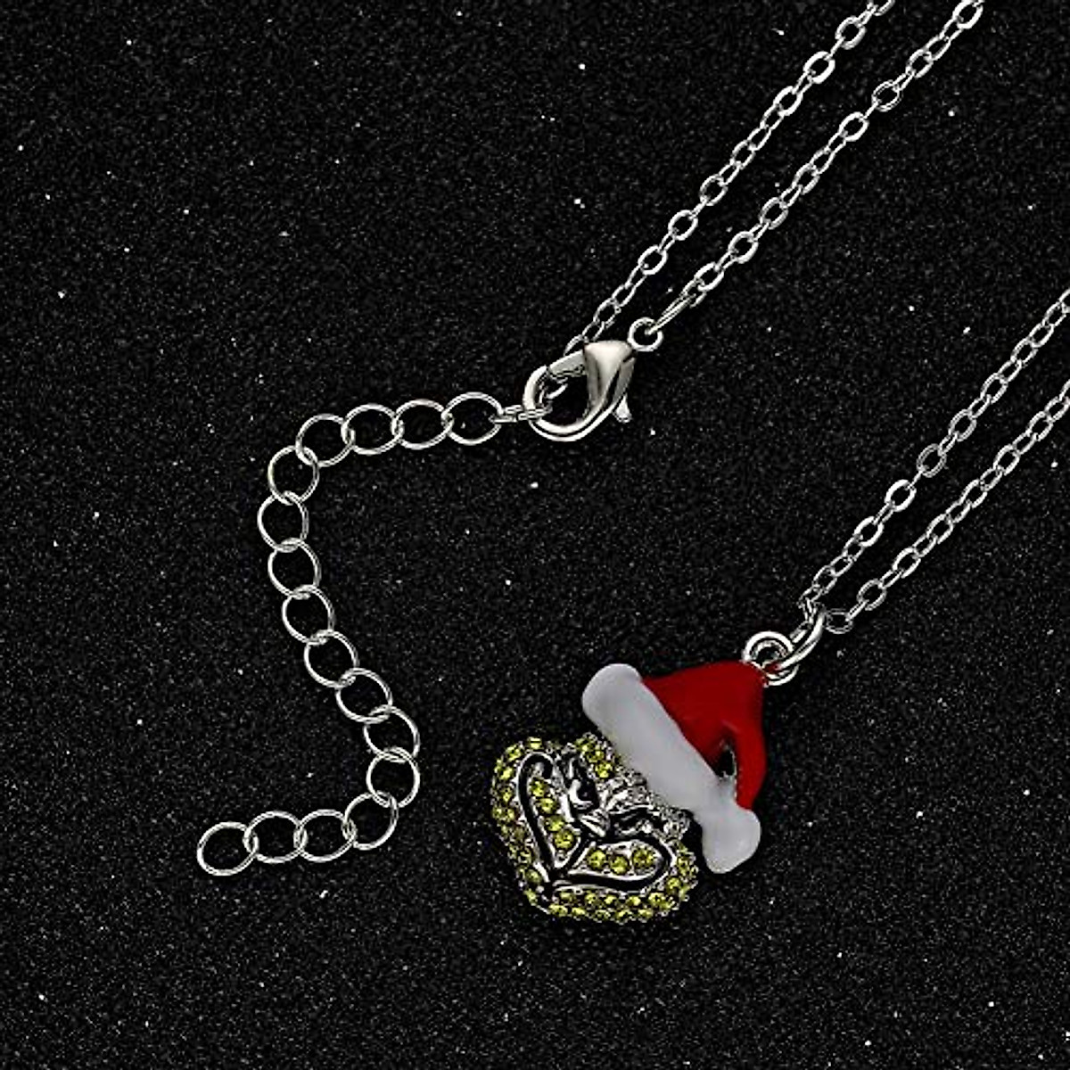 Dckazz Grinch Necklace Christmas Grinch Jewelry Girls Grinch Gift Women Holiday Christmas Jewelry