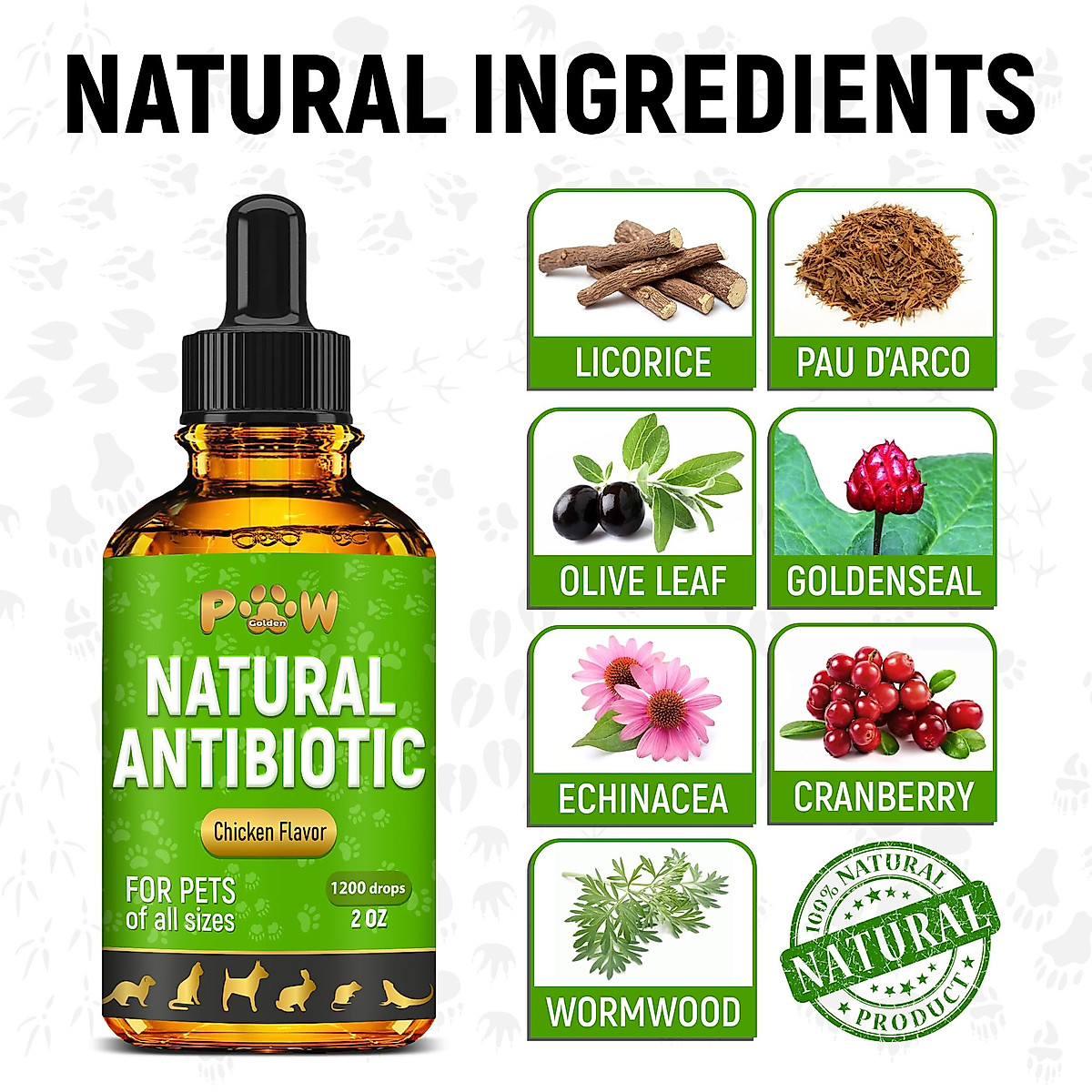 Cat Antibiotic | Natural Antibiotics for Dogs | Antibiotic for Cats | Dog Antibiotic | Natural Antibiotics for Cats | Chicken Flavor | 2 oz