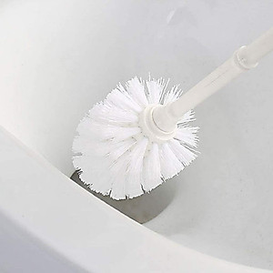 SAAKO Toilet Bowl Brush Ideas Toilet Cleaner Brush Family Bathroom Toilet Brush Suction Cup Wall Mount Plastic Toilet Brush Holder