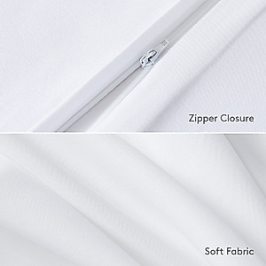 Lifewit Queen Duvet Cover Set White - Ultra Soft Breathable 3 Pieces Bedding Set with Zipper Closure & Corner Ties - 1 Duvet Cover 68x90 inches & 2 Pillow Shams 20x26 inches-