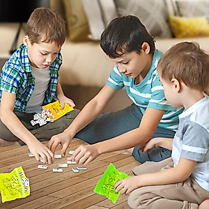 ArtCreativity Domino Game Set - Pack of 12 - Each Domino Set Includes 28 Pieces Per Neon Pink, Yellow, Green and Orange Bags - Great School, Carnival Prizes - Awesome Party Favor - Fun Game for Kids