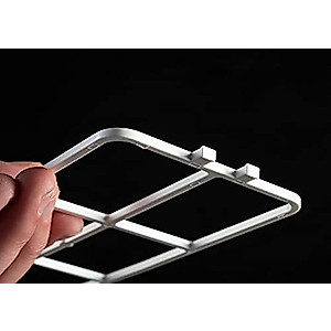 LIPAVI N10X Sous Vide Rack with Anti Float - fits LIPAVI C10 and other 12qt containers - Adjustable, Collapsible, Ensures Even Warming - White Polycarbonate, Stainless steel weights