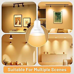 LEDEPLY Dimmable LED GU10 Bulbs, 5W=50W, 2700K Warm White, 38° Beam Angle, 470lm, Mini LED Reflector Floodlight Bulb, LED Spotlight for Track Lighting, Living Room, Kitchen Range Hood, 6 Pack