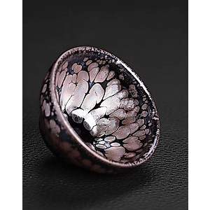 Ycc ice Ceramic Tea Cup, 4 OZ/120ml, Japanese Tenmoku/Jianzhan, Chinese Handmade Tea Cup, Asian Tea Cups, Asian Tea Cups No Handles