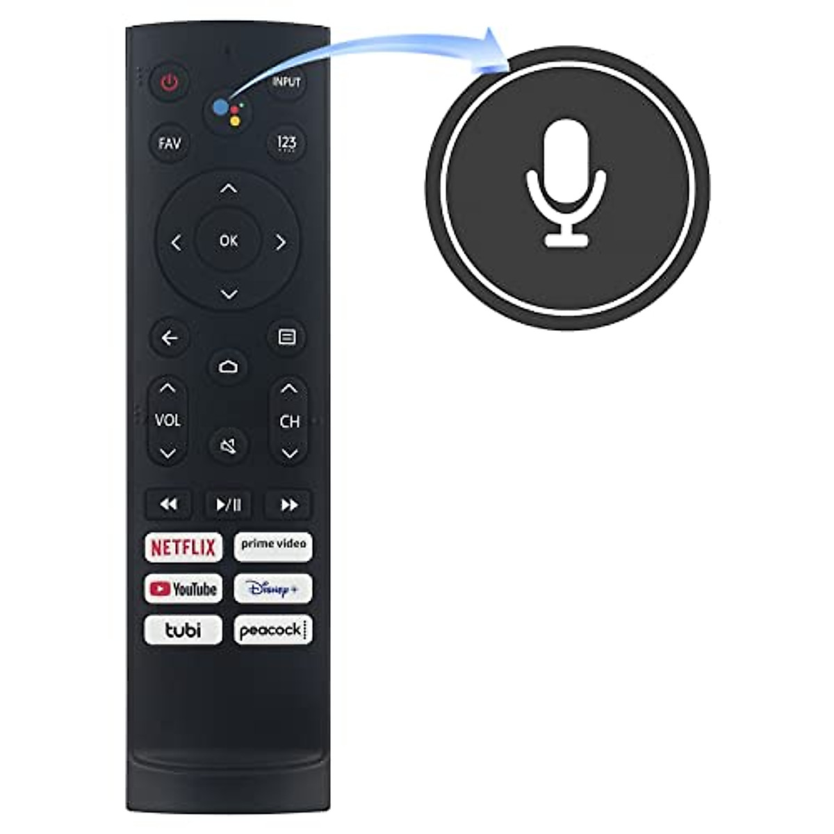 ERF3A90 Replacement Voice Remote Control fit for Hisense 85U7H 55U7G 65U8G 65U7G 55U8G 75U9DG 75U7G U7G U9G U8 U7H QLED Series 4K ULED Android Smart TV 55A76K 75A76K