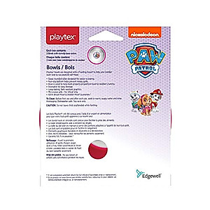 Playtex Mealtime Paw Patrol Bowls for Girls, 3 Pack