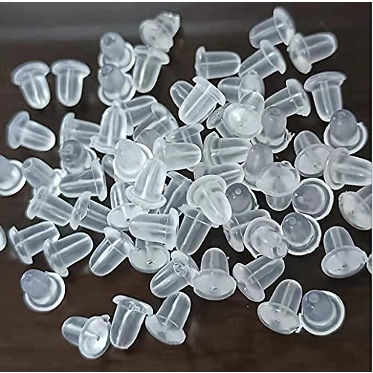 Plastic Earrings,Clear Plastic Earrings Clear Earrings Plastic Post Earrings Plastic Earring Posts and Earring Backs Silicone Earrings Clear Stud Earrings 100 Pairs Back Earrings and Blank Pins Stud…