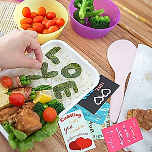 120 Pieces Romantic Lunch Box Notes Love Notes for Him Her Mini Valentines Day Cards for Husband Wife 2 x 3.5 Inch Inspirational Design Lunchbox Notes for Adults Beloved Ones, 30 Styles