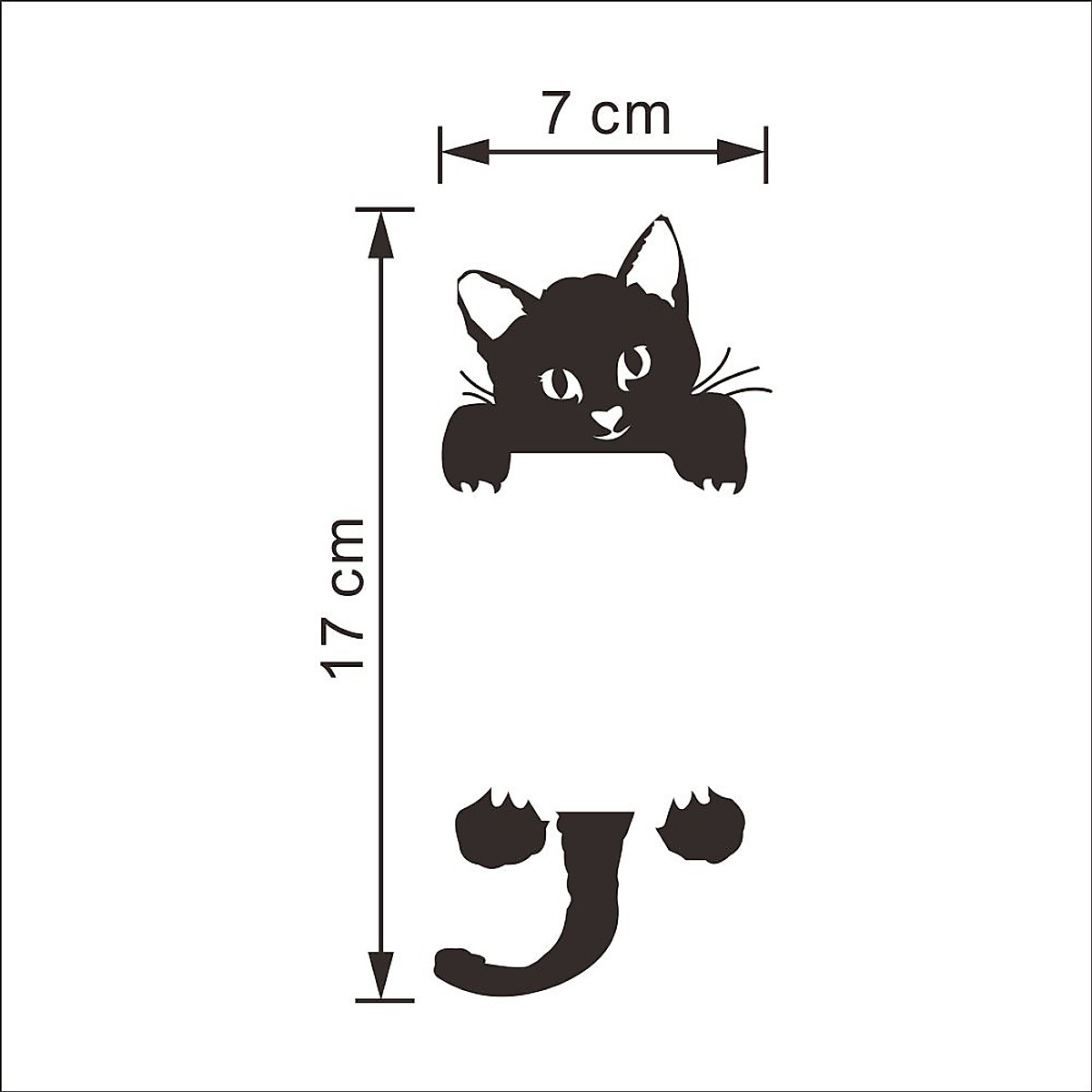 Harlorki Little Black Cat Wall Stickers Light Switch Decor Decals Art Mural Baby Nursery Room Decorations