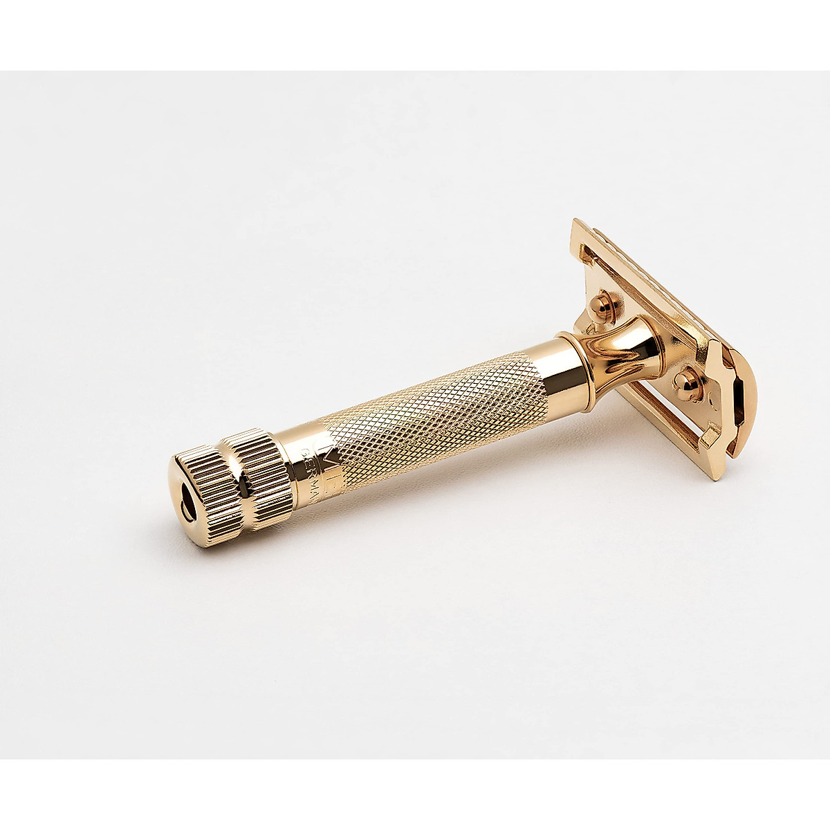 Merkur Classic 2-Piece Double Edge Safety Razor Gold Plated, 1 Count