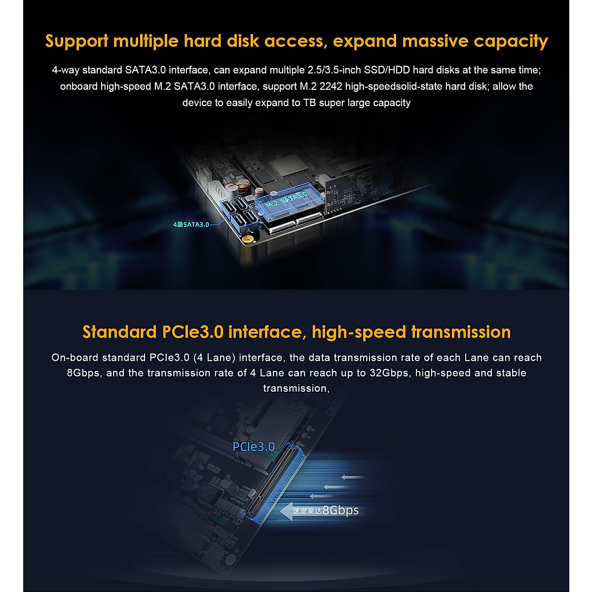 youyeetoo ITX-3588J Mini-ITX 8K AI Mainboard 16GB RAM 128GB EMMC HDMI2.1 DP POE Power Android 12 Ubuntu