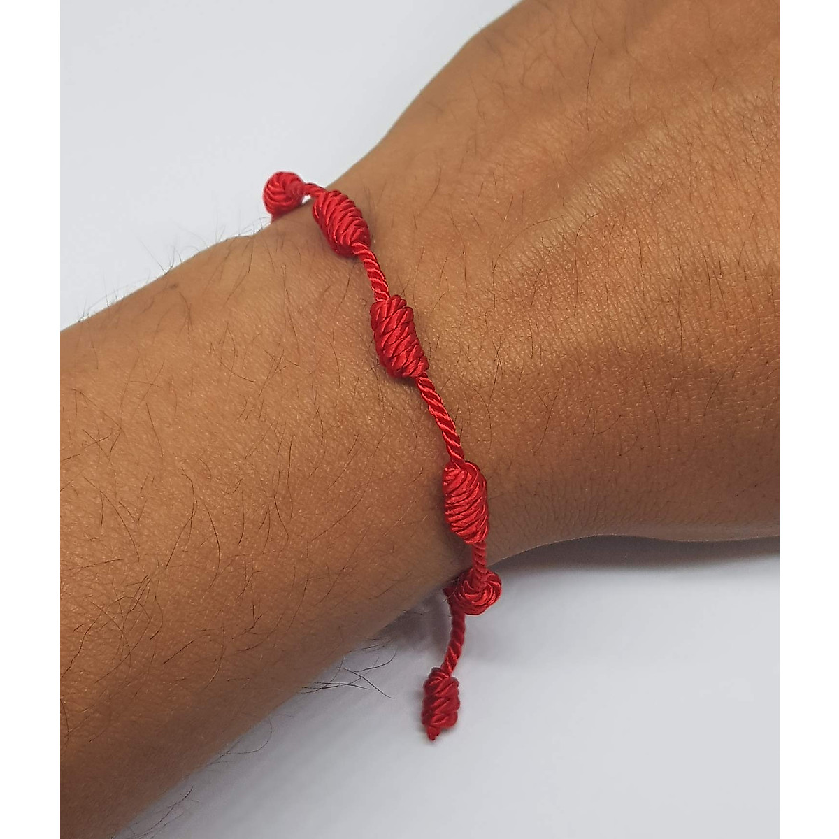 MYSTIC JEWELS By Dalia – Kabbalah Bracelet – 7 Knots of Red Thread – Unisex – Adjustable – Eye Protection – Good Luck – Good Luck (1 Piece)