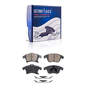 Detroit Axle - Front Brake Kit for 13-20 Ford Fusion, 13-16 Lincoln MKZ Replacement 2013 2014 2015 2016 2017 2018 2019 2020 Disc Brakes Rotors Ceramic Brake Pads : 11.81'' inch Rotors