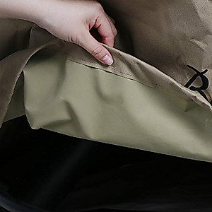 BALI OUTDOORS Round Fire Pit Covers Waterproof and Weather Resistant PVC Material, 33.07"D 21.26"H, Brown