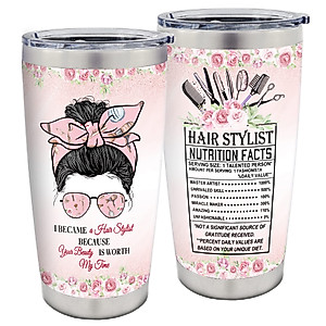ZANIION Hair Stylist Gifts Tumbler, Hairstylist Gift Ideas, Hairdresser Gifts, Gifts For Hairdressers Female, Hair Salon Decor, To Hair Dresser/Hair Cutter Gift, Barber Gifts For Women Coffee Cup 20oz