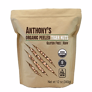 Anthony's Organic Peeled Tiger Nuts, 12 oz, Raw, Gluten Free, Non GMO, Paleo Friendly