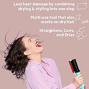 Flower Beauty All-in-One Versatile Styling Tool - Revolving Straightener or Curling Wand with 4 Heat Settings - Reduce Damage for Healthy Hair