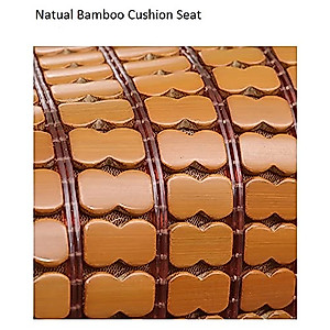 Maricome 2PCS Bamboo Seat Cushions Summer Chair Cushion Car Seat Pad, Breathable Anti-Slip Size 45X45CM