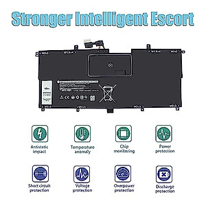 Bovekeey 46Wh NNF1C Battery HMPFH for Dell XPS 13 13-9365 2-in-1 P71G D1605TS D1805TS D2805TS D3605TS D3805TS D4605TS P71G001 NNFIC 0NNF1C 0HMPFH 7.6V 4-Cell Laptop Power Supply