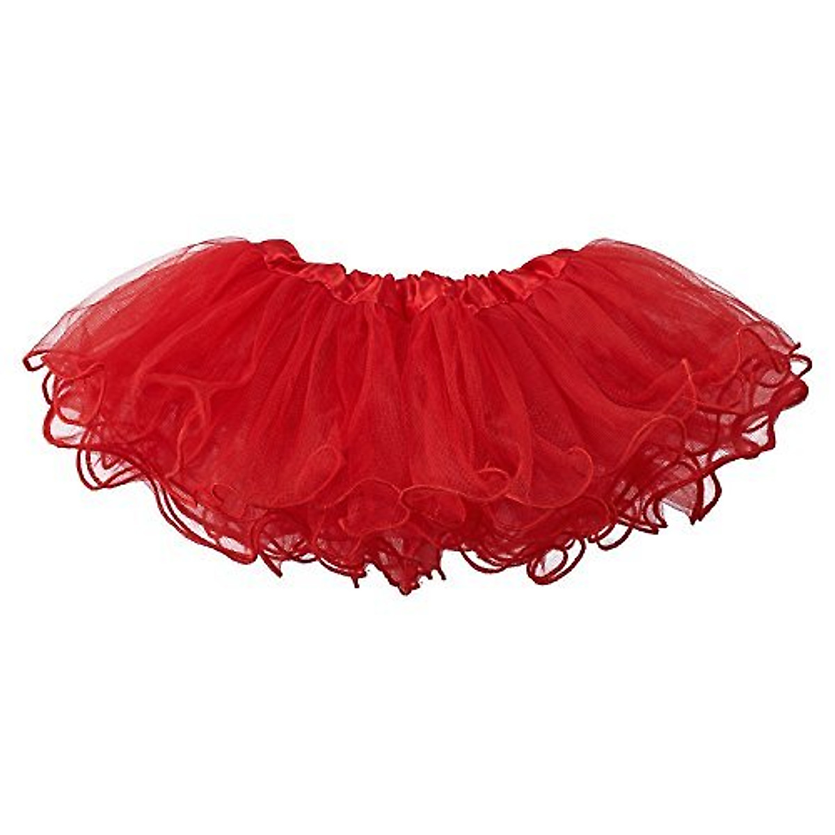My Lello Baby Tutu Ruffled Scallope Edge Skirt 5-Layer (Newborn - 3mo.) Red