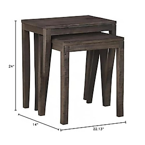 Signature Design by Ashley Emerdale Rustic Nesting Accent Table Set, Brown