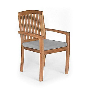 Bayview Patio New 11pc Indonesian Grade-A Teak Outdoor Dining Set- Extra Thick Rectangle Double Extension Teak Table 118x40 + 10 Java Teak Stacking Dining Chairs. Fine Sanded Natural Finish