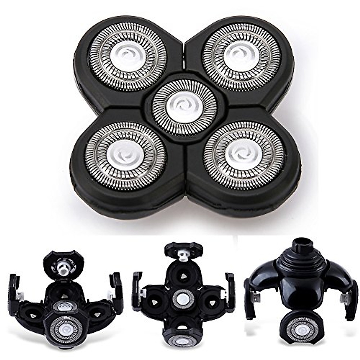 5 in 1 Razor Replacement Blade, Electric Shaver Washable Dry and Wet 5D Rotary Shaver Blade, Men Ultra Comfort Light Weight for Travel Home