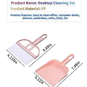 2021 New Mini Desktop Sweeping Cleaning Brush Table Small Broom Multifunctional Hanging Desk Dustpan Set