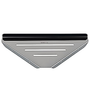 Sanbege 2 Pcs 304 Stainless Steel Corner Shelf with Screws, Triangle Shower Caddy, Wall Mount Soap Holder for Bathroom, Kitchen Organization (Polished Silver)