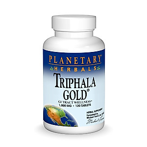 Planetary Herbals Triphala Gold 1000mg Extra Strength Ayurvedic - 120 Tablets