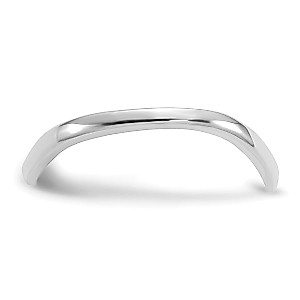 IceCarats 14K White Gold Wave Thumb Statement Ring Size 9