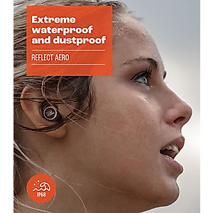 JBL Refect Aero - True Wireless Noise Cancelling Active Earbuds, 6 mics for Perfect Calls with VoiceAware, Extreme dustproof & Waterproof, Comfortable, Secure fit, 24hr with Fast-Charging (White)