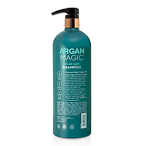 Argan Magic Color Care Shampoo – Gently Cleanses & Restores Color Treated Hair | Hydrates & Helps Color Last Longer | Infused with Keratin & Botanical Extracts | Made in USA | Paraben Free (32 oz)
