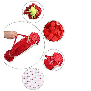CUGBO 200pcs 19" Mesh Produce Bag Reusable Net Bag Nylon Toys Fruits Vegetables Drawstring Storage Poly Bags With Rope