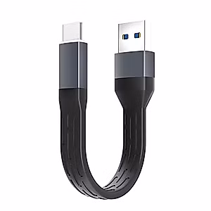 Short USB C Cable,5inch USB to USB C Fast Charger Cable,10Gbps High Speed USB 3.1 Gen 2 Cable Compatible with Quest Link, SSD, Power Bank, Charging Station, Android Auto, etc. (1Pack)