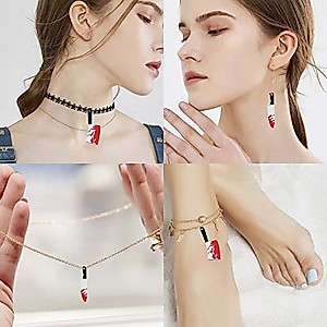 CCOZN 24 Pcs Fake Knife Charms, Halloween Pendant Mini Acrylic Knives Beads for Women DIY Jewelry Making Crafting Halloween Charms with Box, 2 Styles
