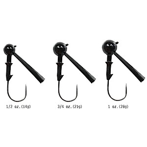 Reaction Tackle Tungsten Football Jig for Bass Fishing - 1/4 oz Black