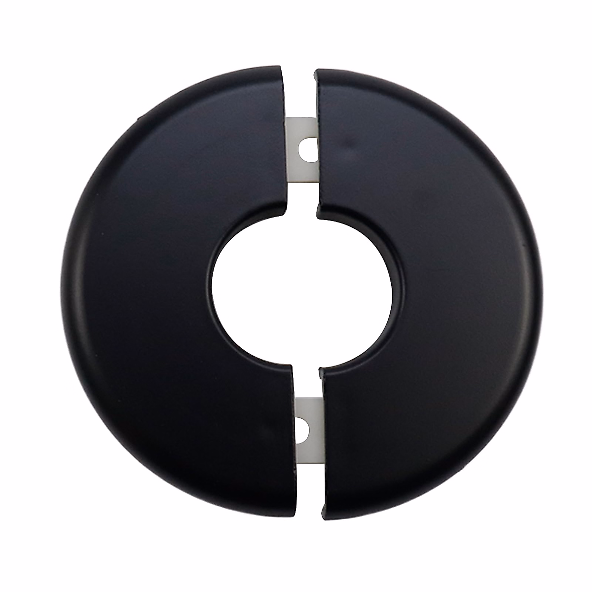 Antrader Wall Split Flange,4PCS Round Escutcheon Plate Cover Black ABS Plastic Wall Hole Decorative Cover Faucet Decorative Cover,28mm Diameter Hole