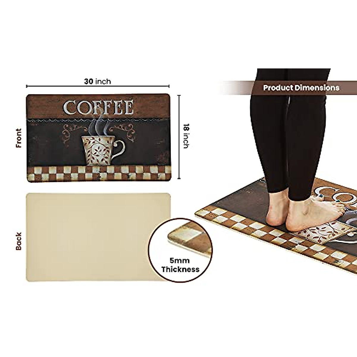 Premium Comfort Kitchen Mats (2-Pack) (Vintage Rooster)*