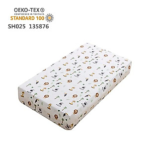 Cokouchyi Safari Animal Crib Bedding Set for Baby Boys Girls, 3-Piece Baby Crib Bedding Set, Standard Size Crib Set Including Crib Sheet, Comforter & Crib Skirt