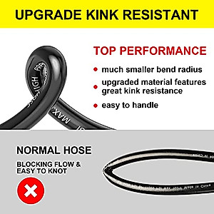 POHIR Pressure Washer Hose 50FT 1/4, Upgrade 4000PSI Kink Free Super Flex Power Washing Hose, Universal Electric Power Washing Replacement/Extension Hose with M22 to 3/8 Quick Connect Adapter 6 Set