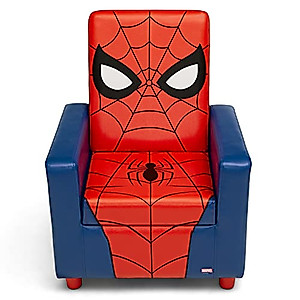 Delta Children High Back Upholstered Chair,Wood Spider-Man