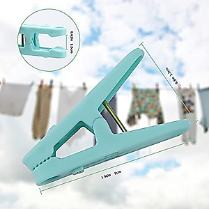 56 PCS Clothespins Plastic Colorful Small Clips, 8 Bright Colors Clothes Drying Line Pegs Mini Clothes Pins Clothesline Crafts Photos Paper Picture Towel Clips Clothes Pin （8 Colors）