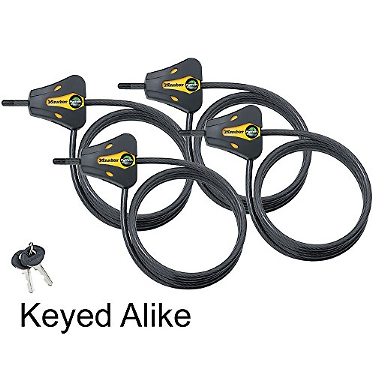 Master Lock - Keyed Alike Trail Camera Python Adjustable Cable Locks 8419KA-4