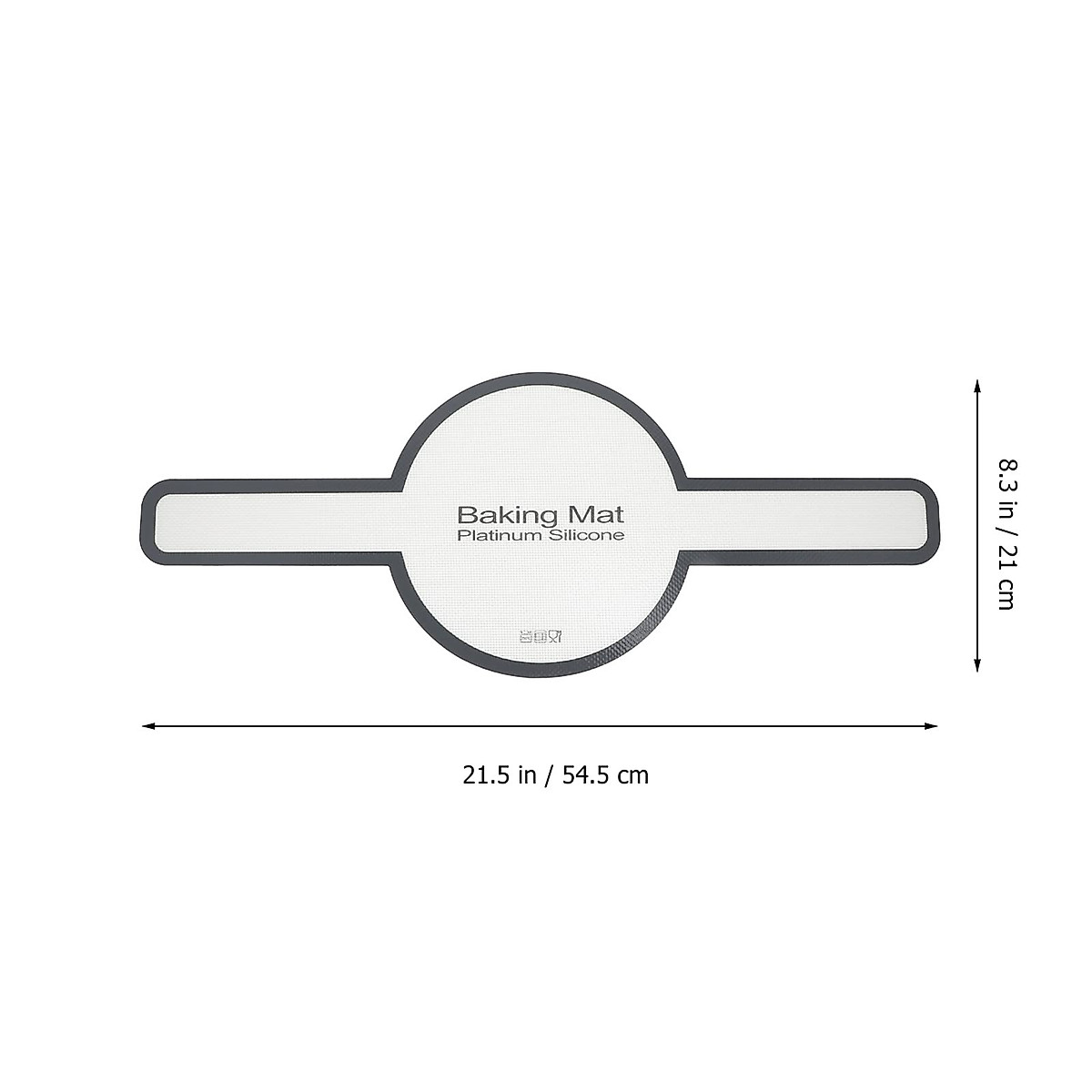 Operitacx Silicone Baking Mat for Dutch Oven Bread Baking Non- Stick Dough Rolling Pad with Long Handles Reusable Table Sheet White Black