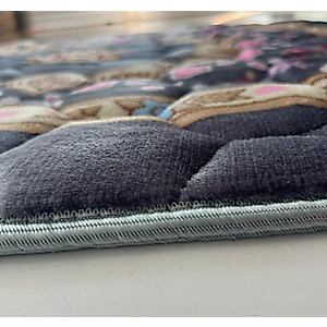 Prayer Mat Muslim Rug Islamic - Padded Thick Prayer Rug Sajadah for Men Women with Islam Prayer Beads for Eid Travel Ramadan, Soft and Luxury (Grey)