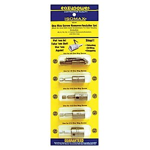 Eazypower 88239 One Way Screw Remover, No.6 to No.14, PK5